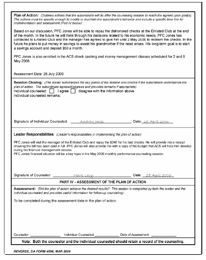 Initial Counseling Example Amulette