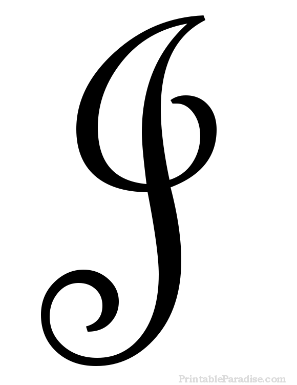 J In Cursive Amulette