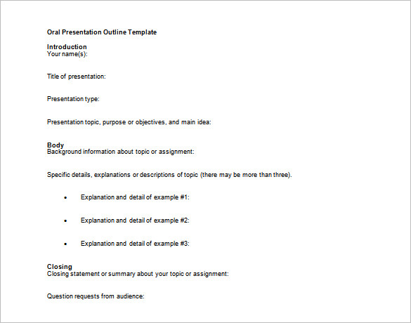 Presentation Outline Template Amulette