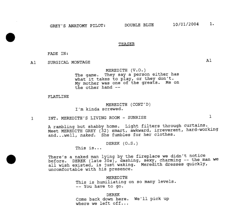 Tv Pilot Scripts Amulette