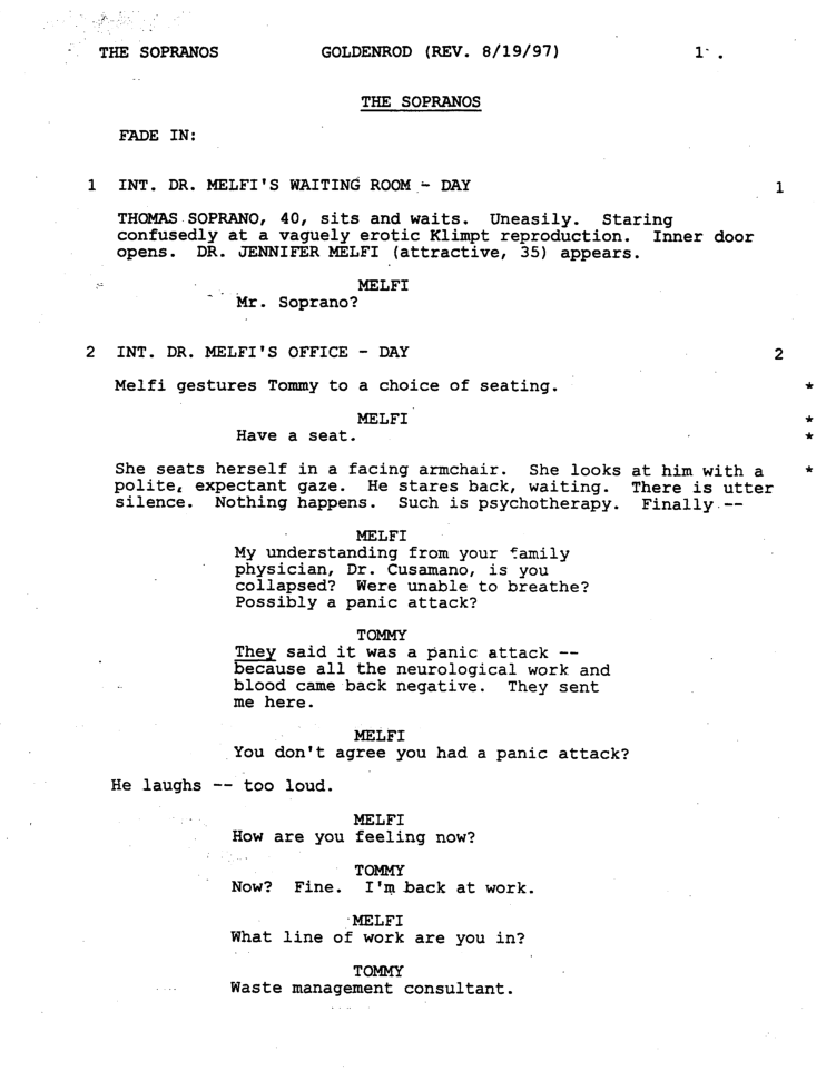 Tv Pilot Scripts Amulette