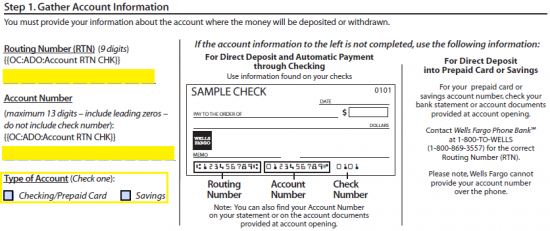 Wells Fargo Direct Deposit Form Amulette
