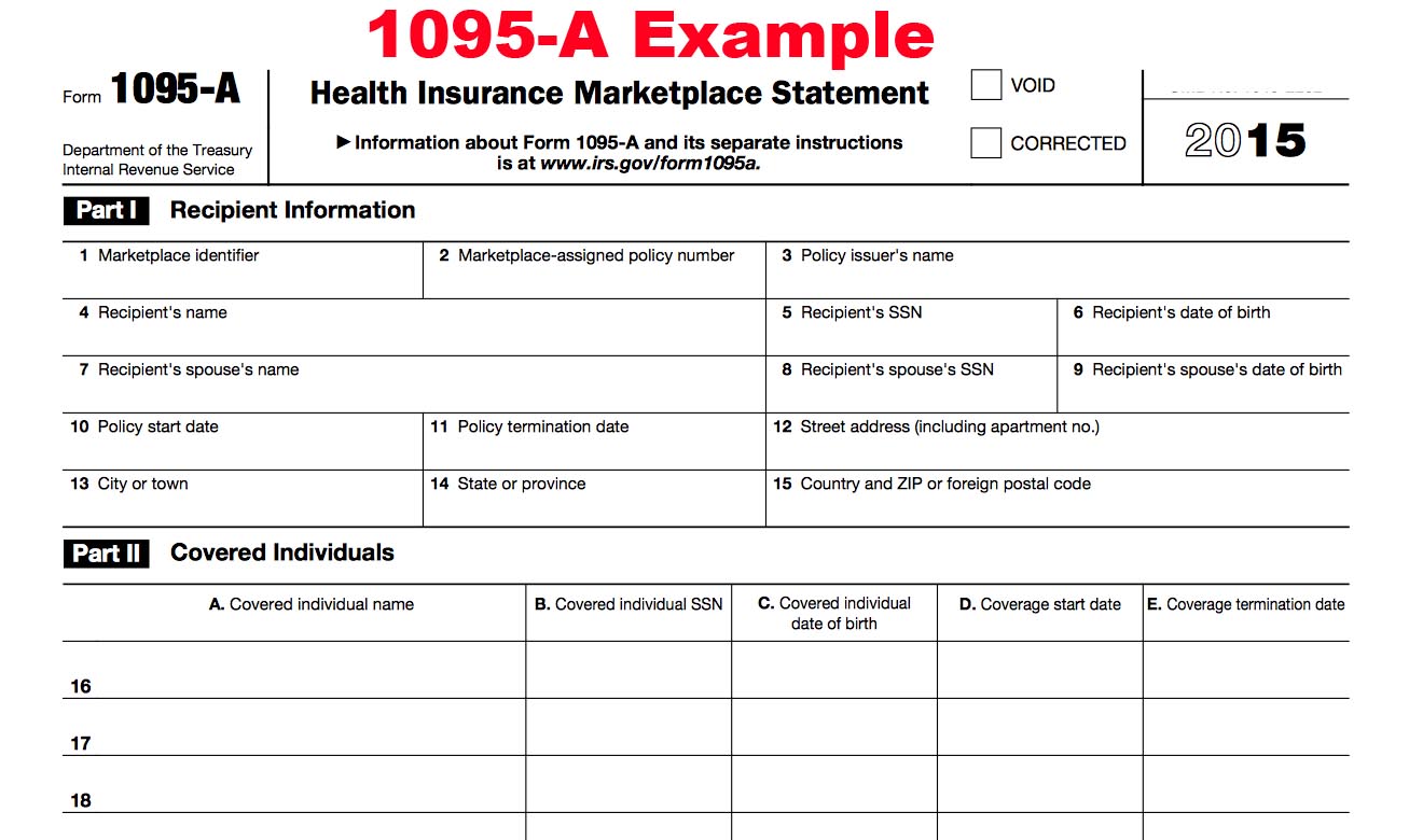 Form 1095 A Sample Amulette