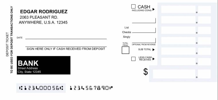 Wells Fargo Bank Deposit Slip Amulette