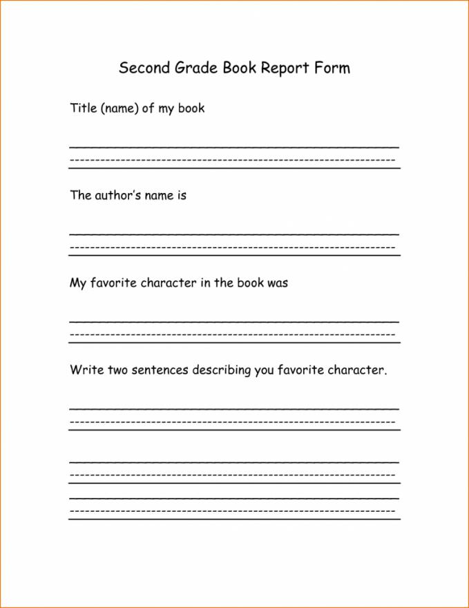 2nd Grade Book Report | amulette