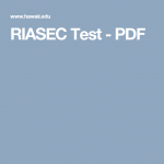 Riasec Test Pdf | amulette