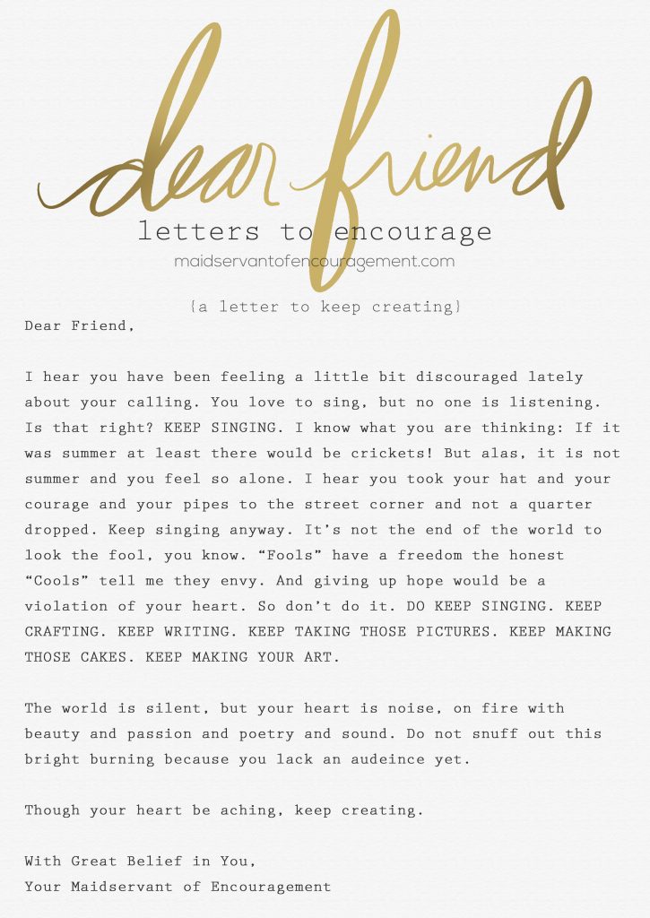 Uplifting Letter To A Friend | amulette