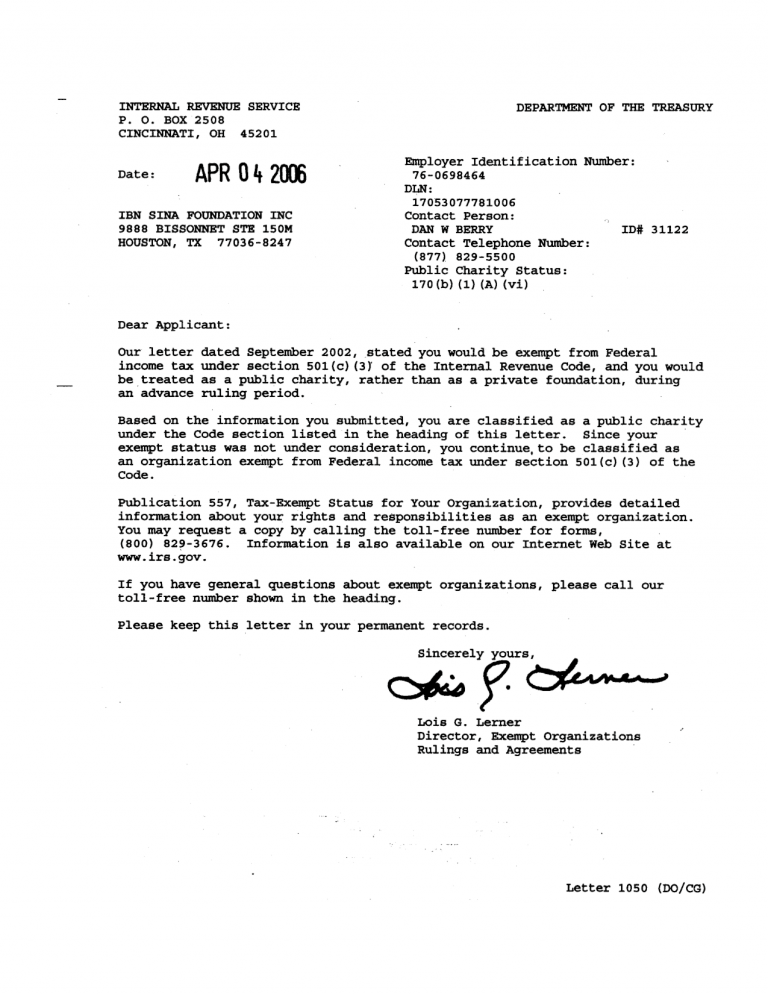 501c3 Letter Sample | amulette