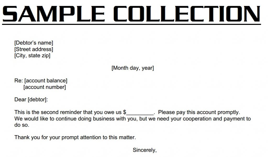Collection Letter Format | amulette