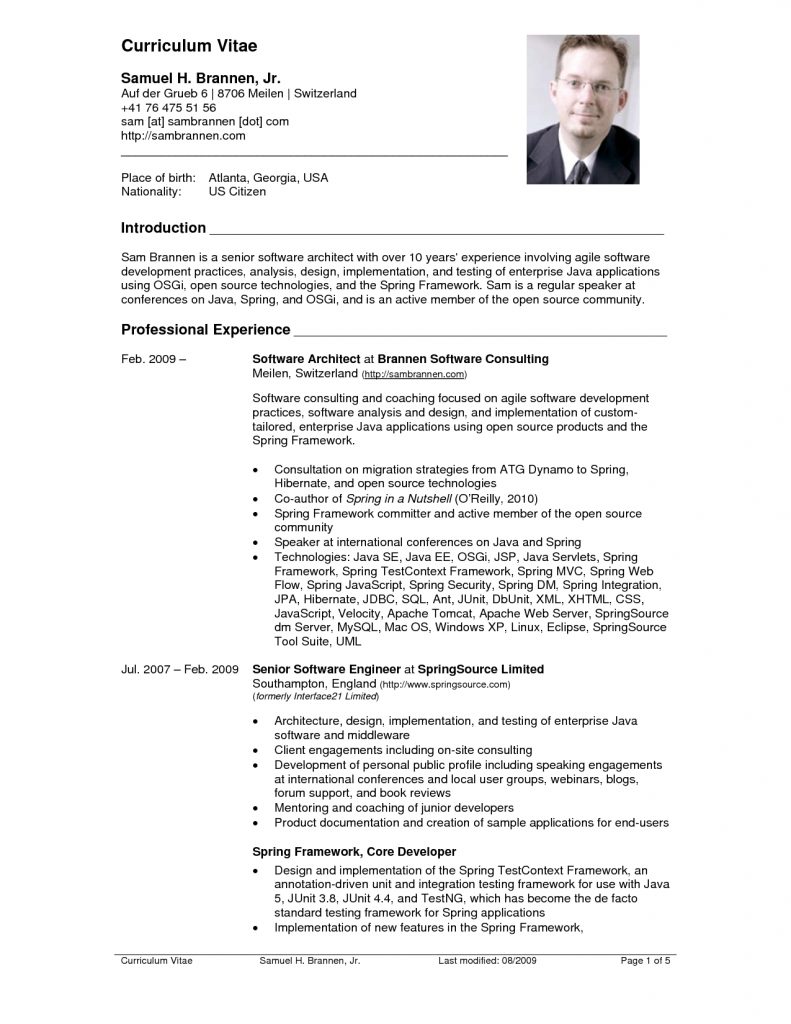Us Cv Format | amulette